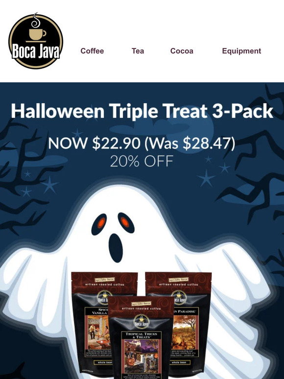 Boca Java: Halloween Triple Treat 3-Pack 🎃 NOW 20% OFF | Milled