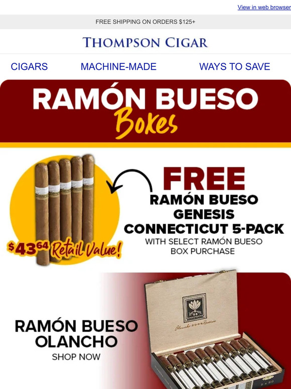 Thompson Cigar: Get A FREE Ramon Bueso 5 Pack! | Milled