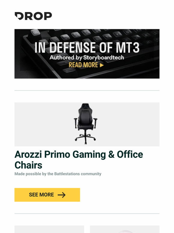 Massdrop: Arozzi Primo Gaming & Office Chairs, RJiang Triple Mode ...