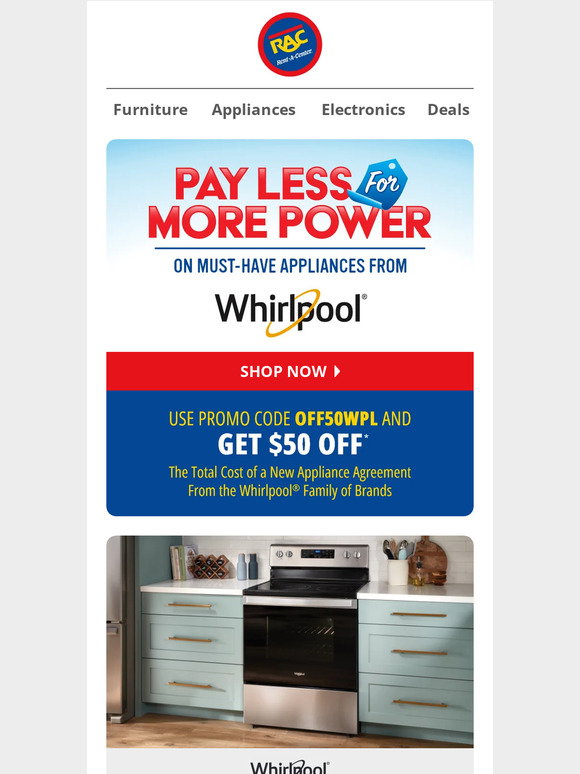 Rent-A-Center: Whirlpool®: Don’t Let This Offer Fall Away | Milled