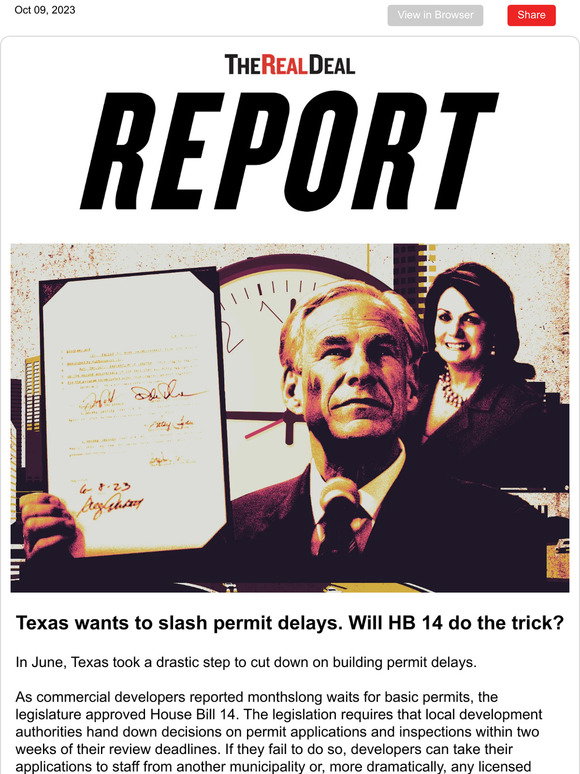 The Real Deal: SPECIAL REPORT: Texas permit delay law off to rocky ...