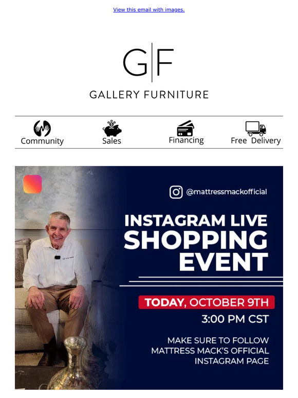 Gallery Furniture: Exclusive Live Event: Save BIG with Mattress Mack 🎉 ...