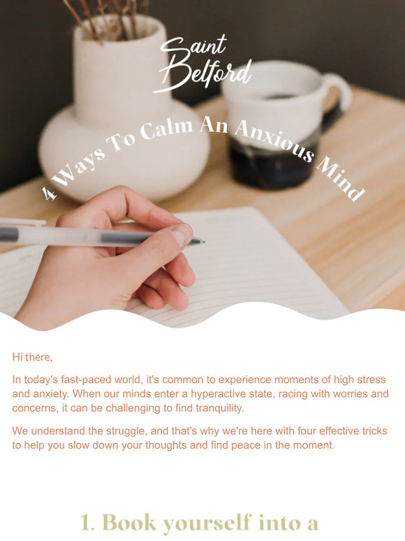 Saint Belford: 4 Ways To Calm An Anxious Mind | Milled