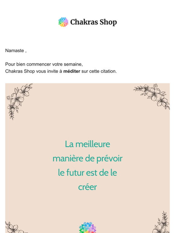 Chakras Shop: Votre citation de la semaine 🌸 | Milled