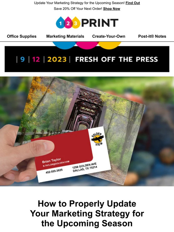 123Print: Final Week to SAVE 20% Sitewide – Shop Today! | Milled