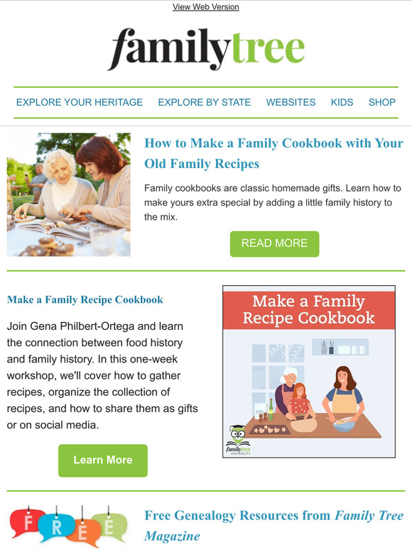 Family Tree Magazine: How to Make a Family Cookbook with Your Old ...