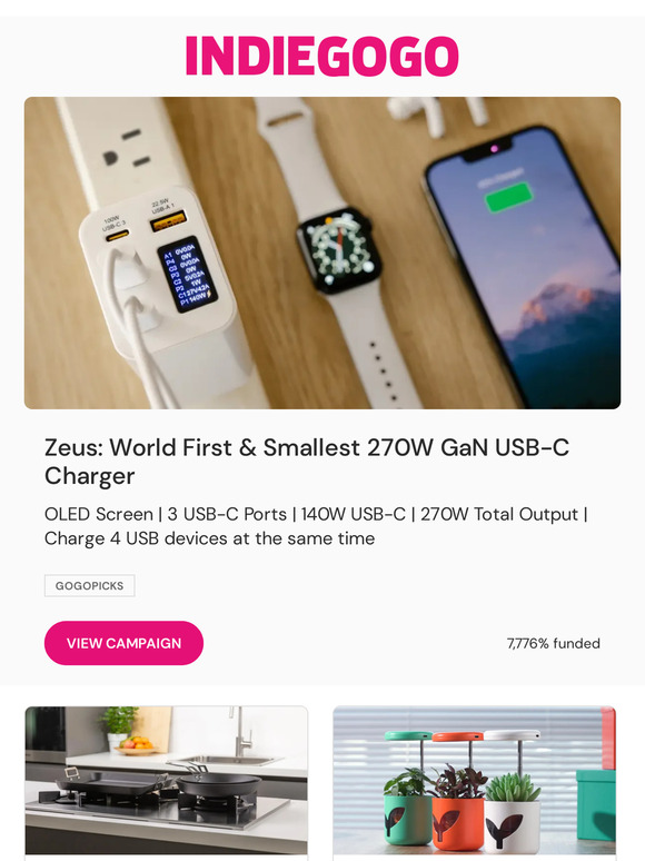 Indiegogo: Charge 4 USB devices at the same time with this charging ...