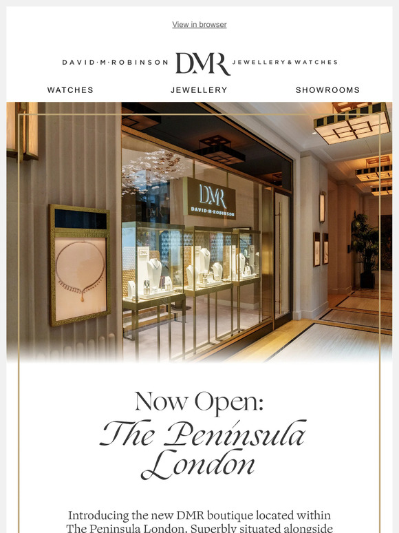 David M Robinson: Now Open: DMR at The Peninsula London | Milled