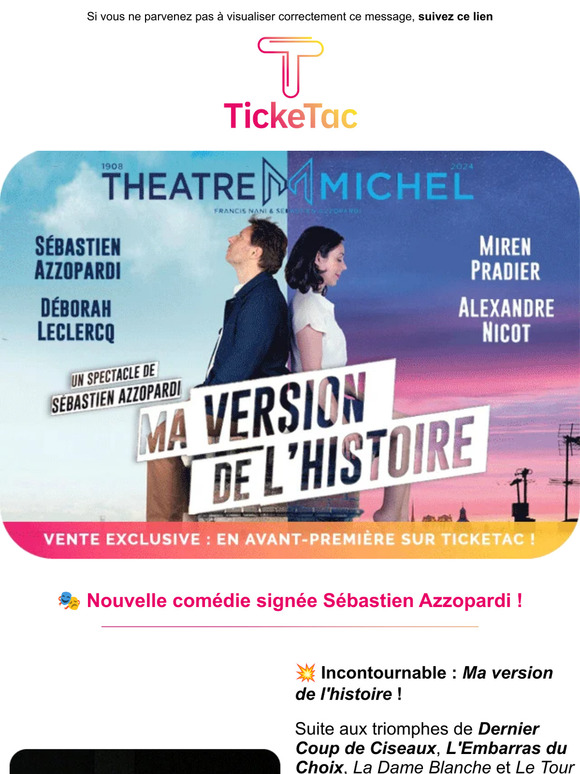 Ticketac: 🎭 En Exclu Sur Ticketac : Une Nouveauté Signée Sébastien ...