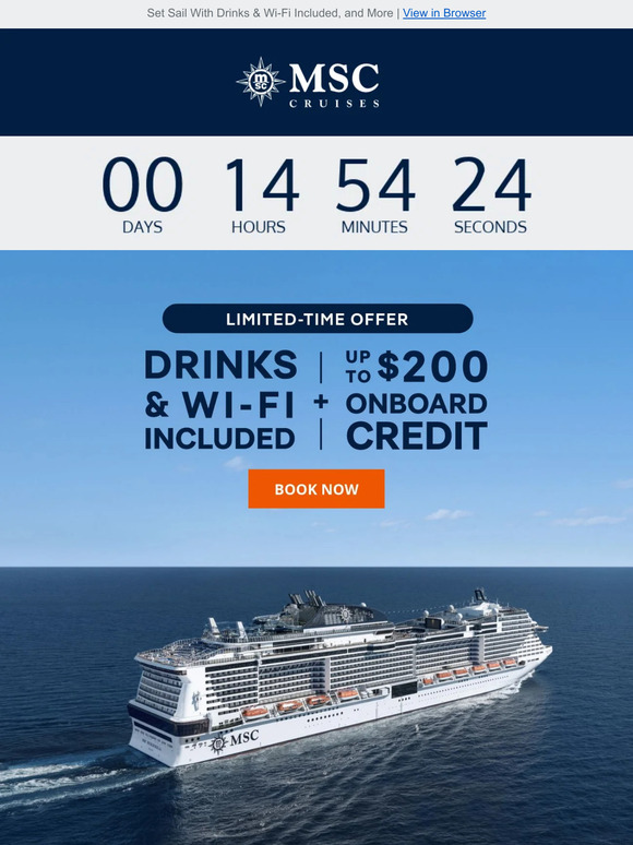 MSC Cruises: Time's Almost up for This Cruise Offer | Milled