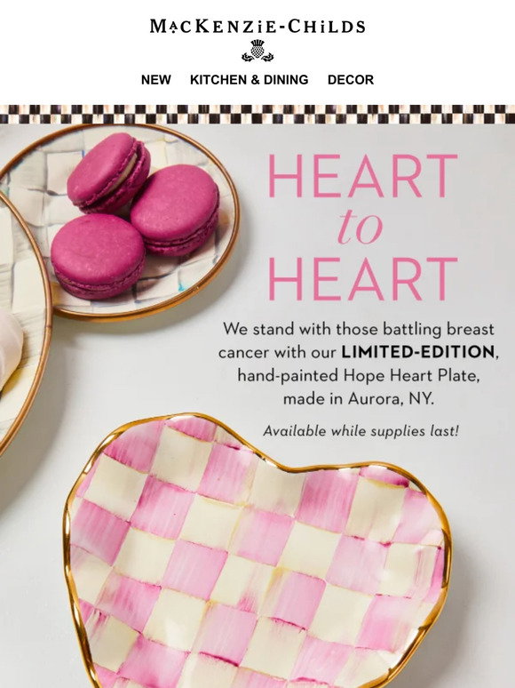 Mackenzie Childs: Our limited-edition Heart Plate is here 💕 | Milled