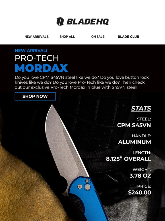 Blade HQ - Source: Pro-Tech Mordax Exclusive now available! | Milled
