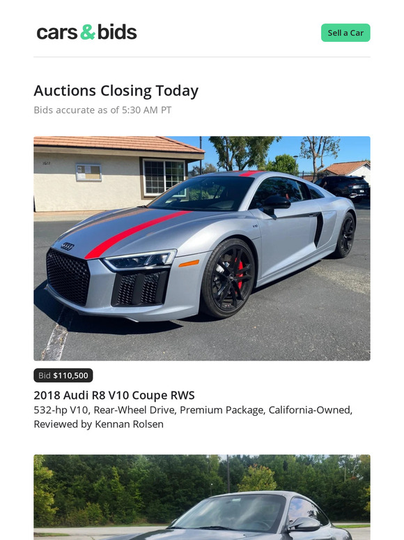 Cars & Bids: Cars & Bids Today | Milled