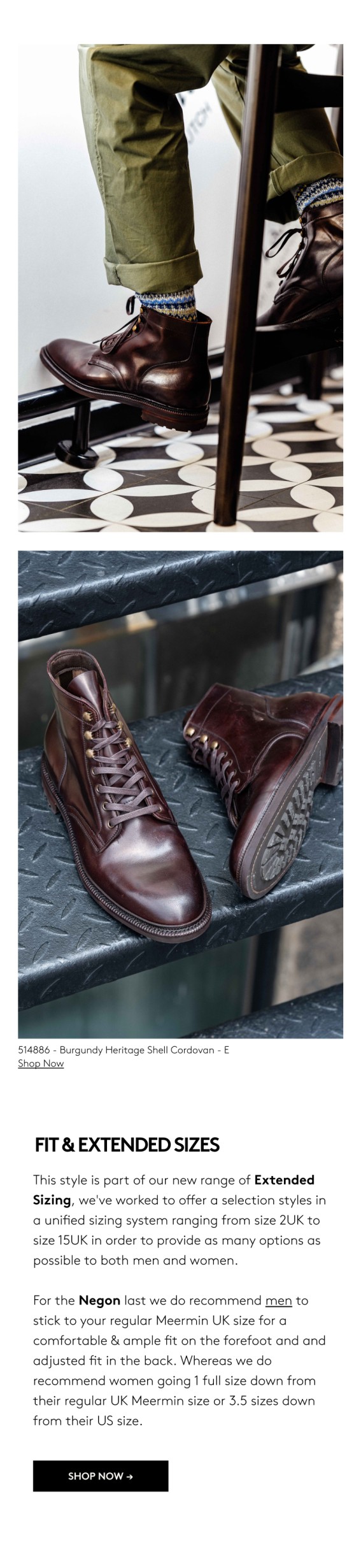 Meermin Shoes: Last Hours to Order: The Negon Workboot in Shell ...