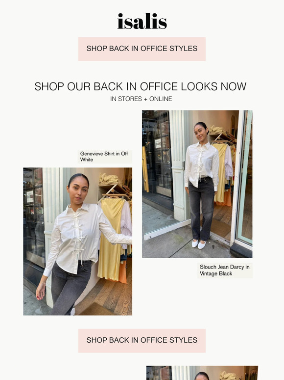 Isalis: BACK IN OFFICE: SHOP OUR CURATED LOOKS NOW | Milled