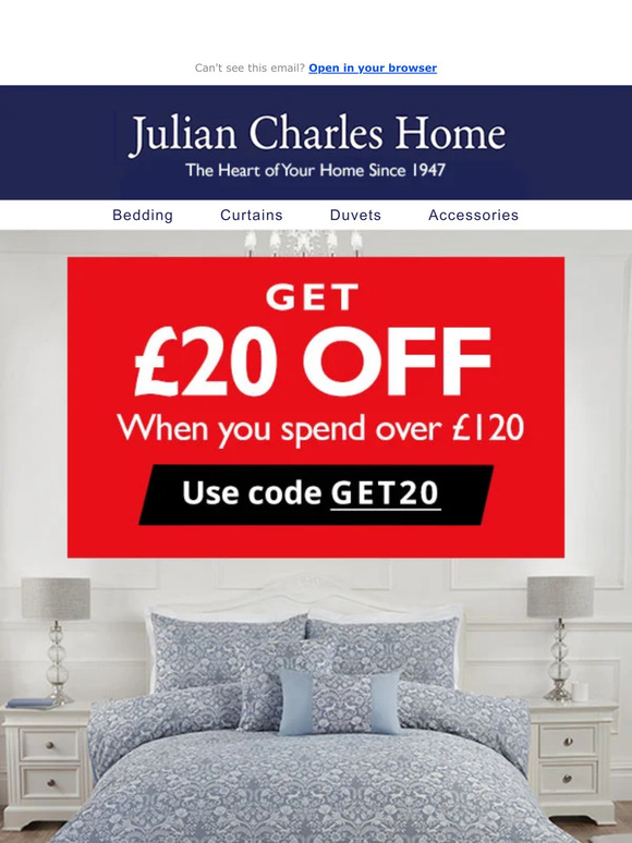 Julian Charles: Get £20 off new season luxury bedding | Milled