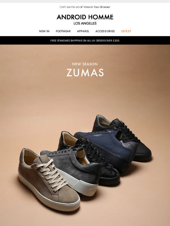 Android Homme: Discover Our AW23 Zumas | Milled