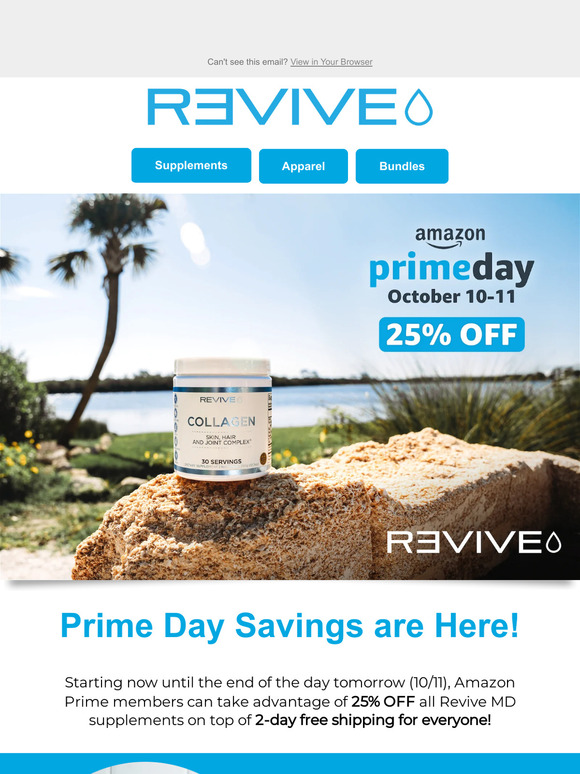 Revive Supplements: Amazon Prime Day Is Here 📦 | Milled