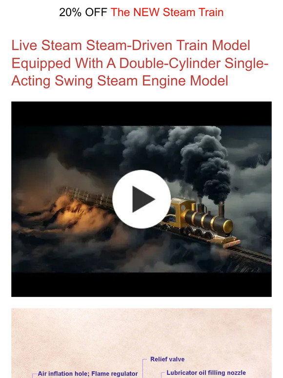 Enginediy: 20% OFF NEW Live Steam Train | Milled