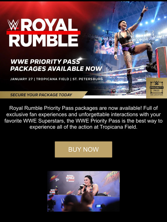 WWE Shop: Secure Your Royal Rumble Priority Pass Package Today! | Milled