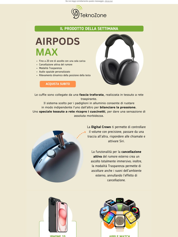 TeknoZone: Airpods Max 🎧💫 Stile inconfondibile e audio immersivo | Milled