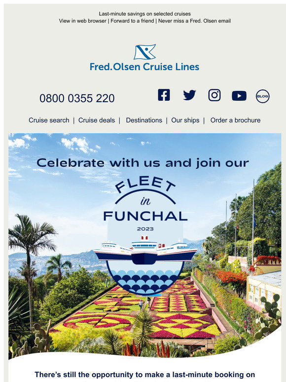 Fred Olsen Cruise Lines: Sailing soon: Join our Fleet in Funchal | Milled