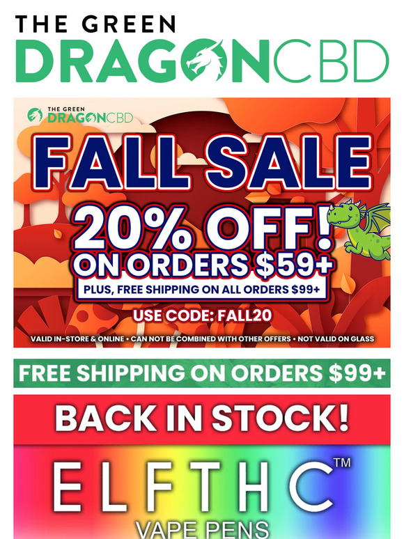 The Green Dragon CBD: [Get ELF'd UP! ] ELF THC Vape Pens Back in Stock ...