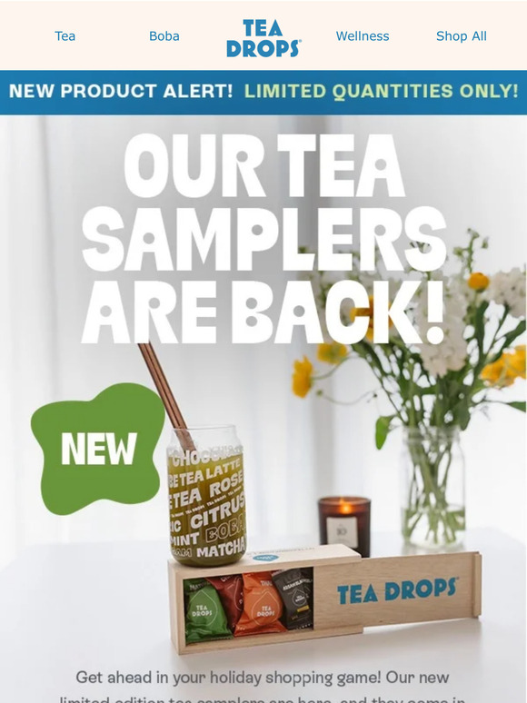 Tea Drops: Our Tea Samplers Are Back! | Milled