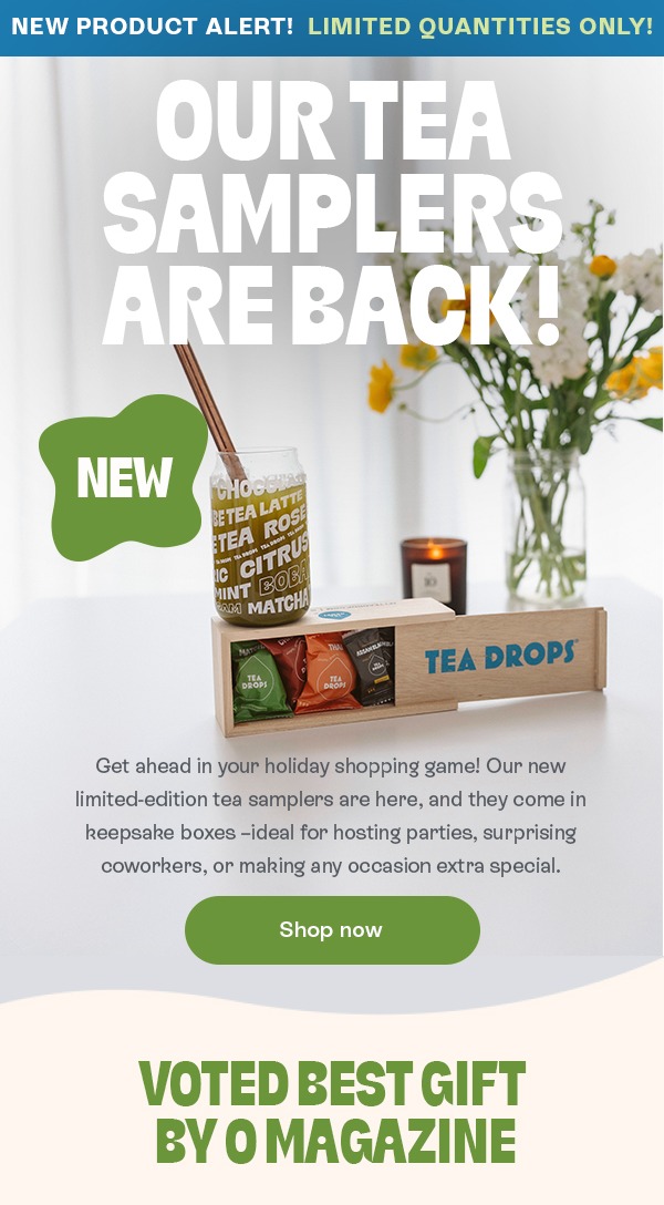 Tea Drops: Our Tea Samplers Are Back! | Milled