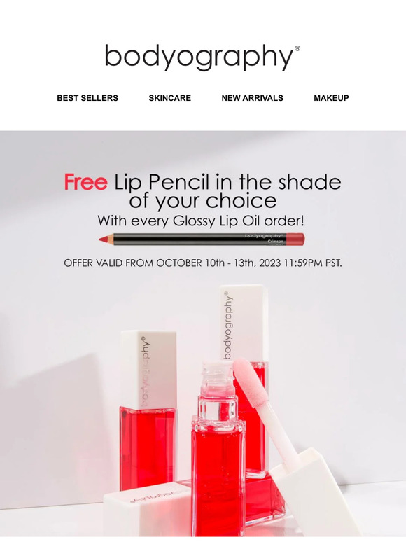 Bodyography: NEW! Glossy Lip Oil has arrived! | Milled