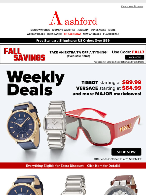 Ashford: Don't break the bank – shop new Weekly Deals now! | Milled