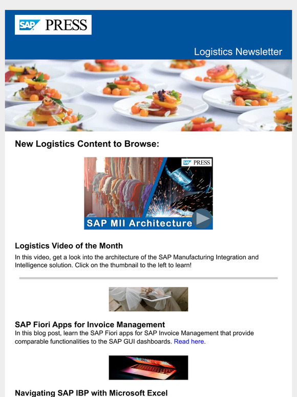 SAP Press: Take a look at SAP IBP's Excel ribbon and last-mile delivery ...