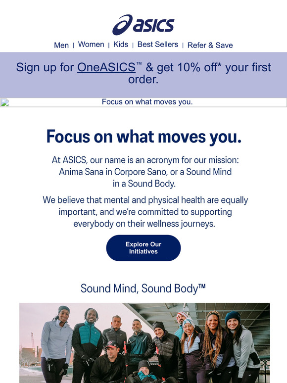 ASICS: A sound mind starts with the right support. | Milled