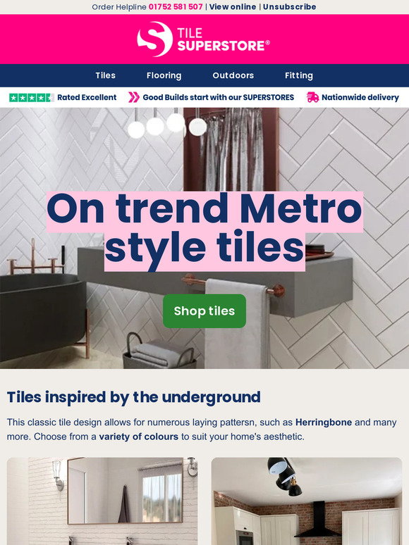 Tile and Floor Superstore: Discover Metro brick shaped tiles 🏡💖 | Milled