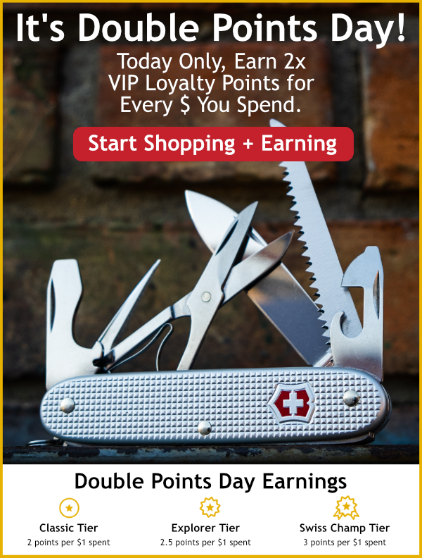 Swiss Knife Shop: Earn Double Rewards Points for Every $1 Spent Today ...