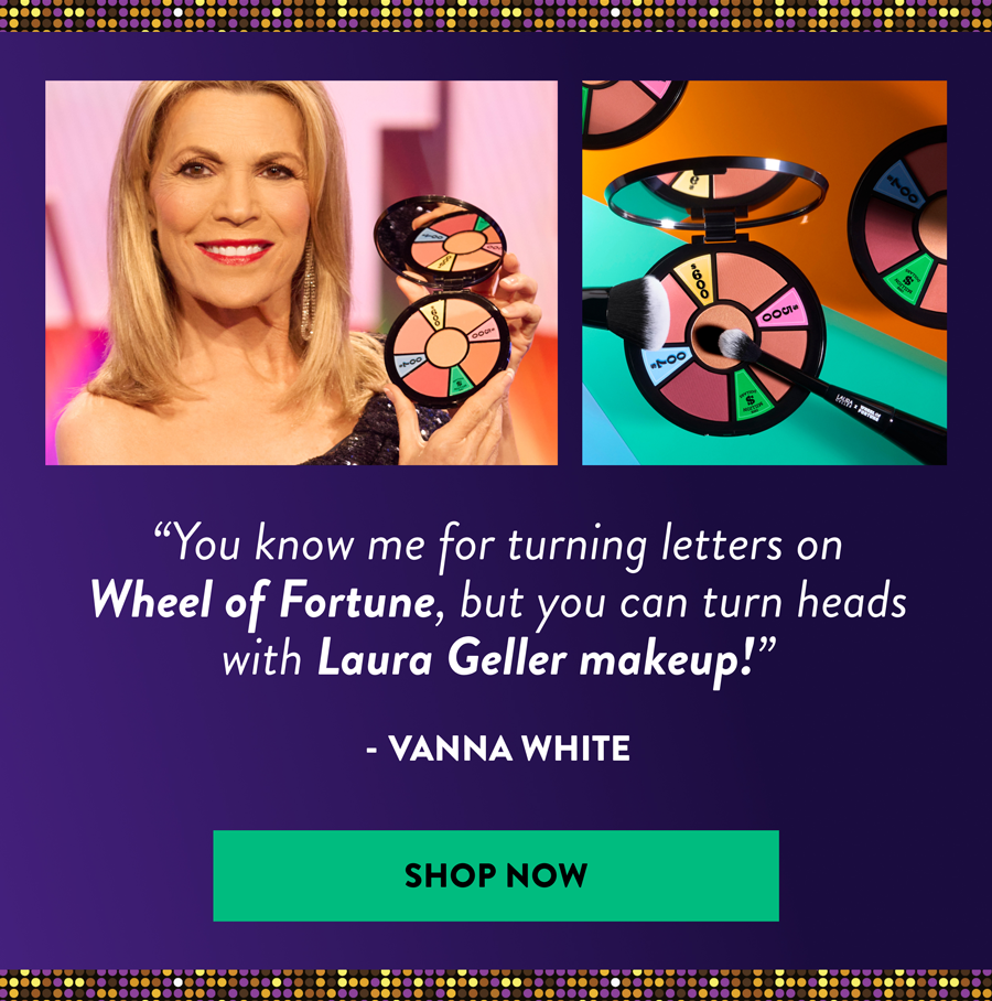 Laura Geller: Vanna White Wearing Wheel of Fortune Blush Palette | Milled