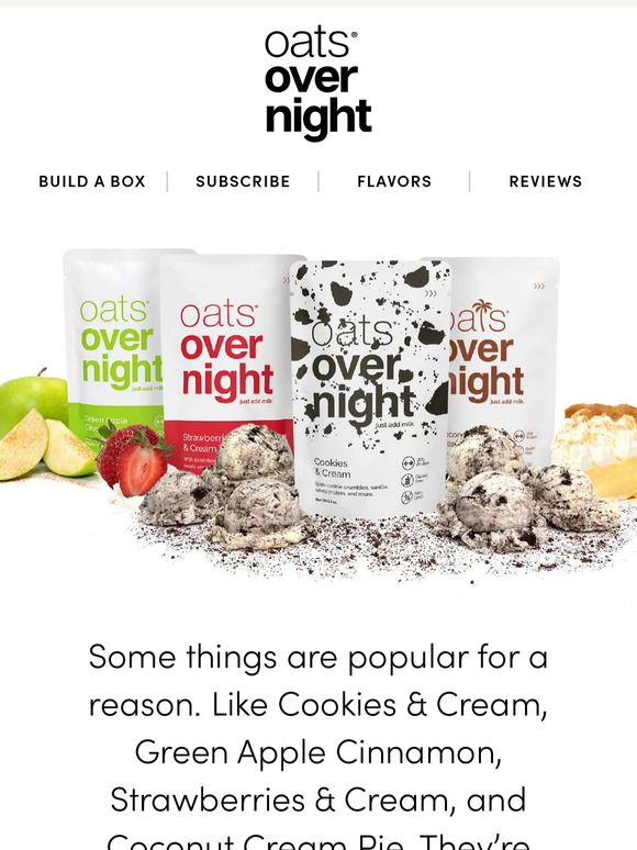 Oats Overnight: Try our most popular flavors, according to customers ...