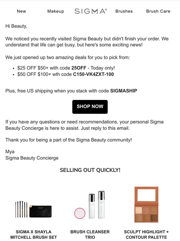 Sigma Beauty: A NEW Offer Was Added! | Milled