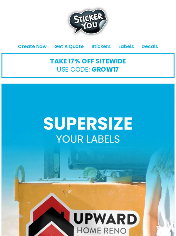 StickerYou: New Product Alert 🚨 Oversized Labels | Milled