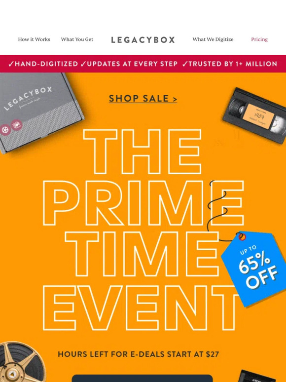 Legacybox: 48 Hours Only: The Prime Time Event is HERE! | Milled