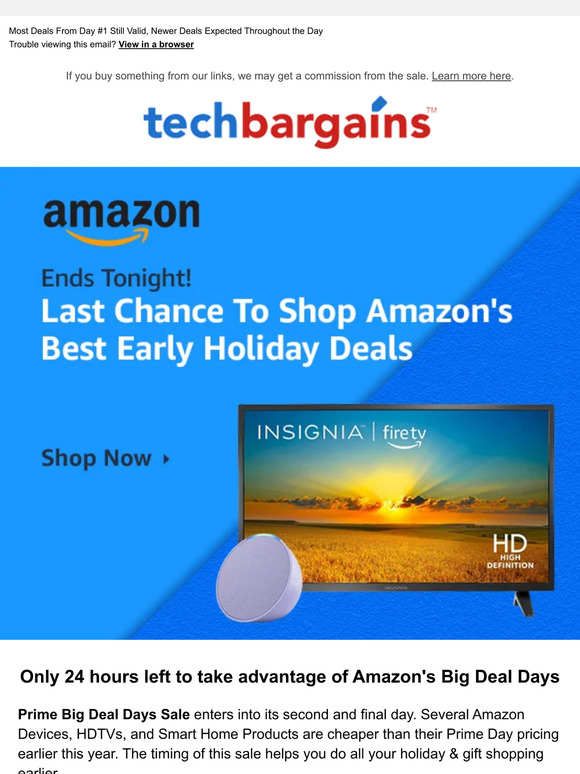 TechBargains: Final 24 Hours of Prime Exclusive Deals | Milled