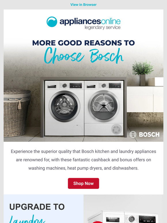 Appliances Online: Limited Time Bosch Kitchen and Laundry Offers | Milled