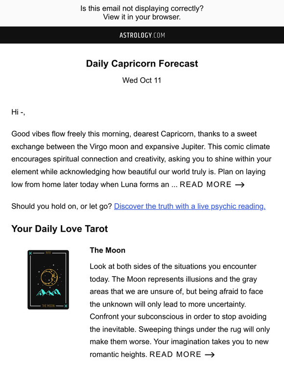Astrology: —, Your Daily Complete Forecast - Wed Oct 11 | Milled