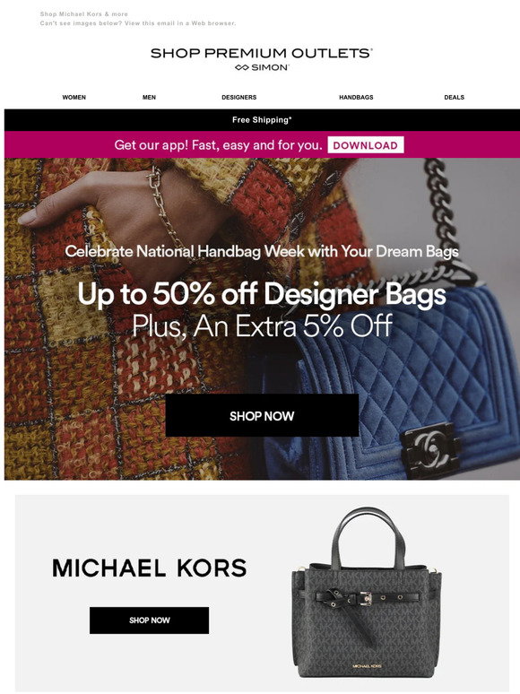 Shop Premium Outlets: Up to 50% Off Designer Bags | Milled