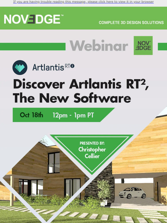 Novedge: Novedge Webinars - October 18] Discover Artlantis RT², The New ...