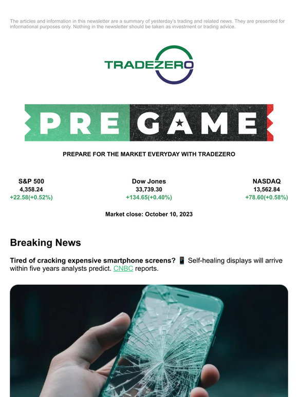 TradeZero: 📱 Self-Healing Smartphone Displays Are Coming 📱 | Milled