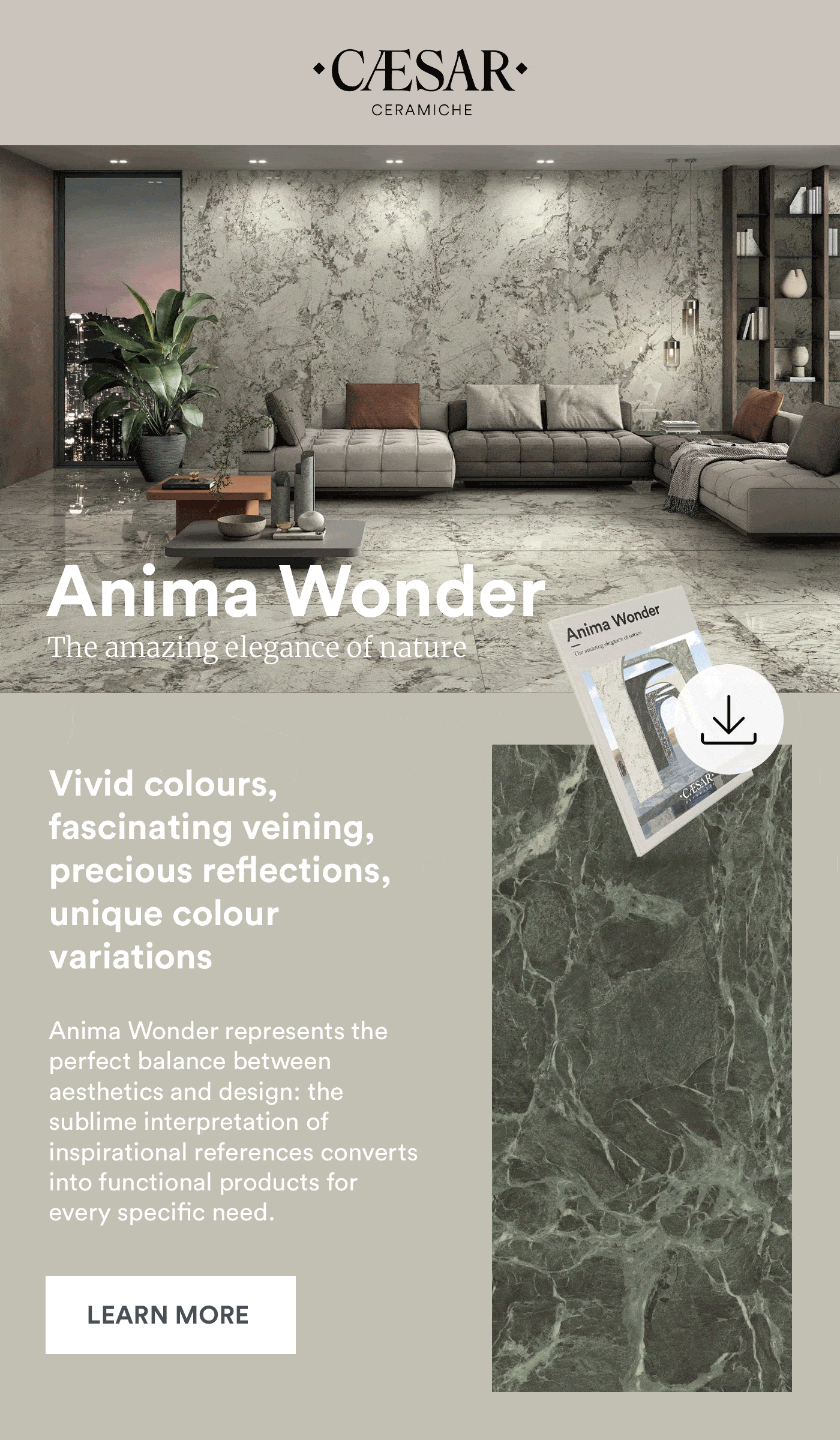 Archiproducts: Ceramiche Caesar floor and wall tiles inspired by the power of nature: Anima ...
