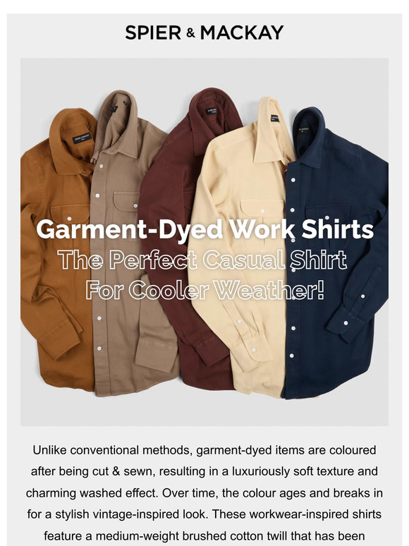 SPIER & MACKAY: Soft Garment-Dyed Twill in a Workwear-Inspired Design ...