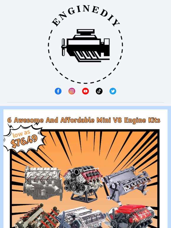 Enginediy: 6 Awesome And Affordable Mini V8 Engine Kits | Milled