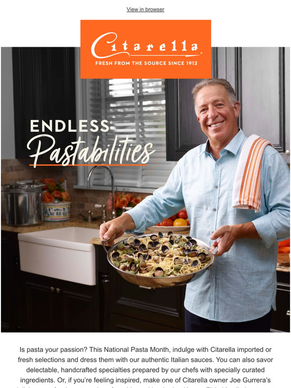 citarella (US): Celebrate National Pasta Month with Us! | Milled